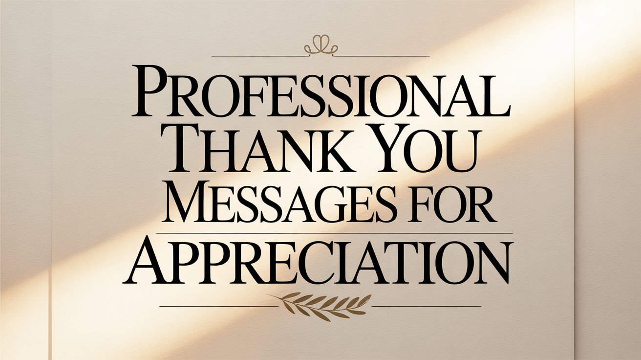 111 Professional Thank You Messages for Appreciation | Top Examples