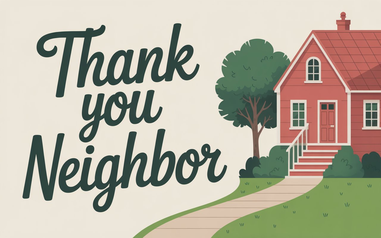 28 Perfect Thank You Neighbour Messages & Sample Notes